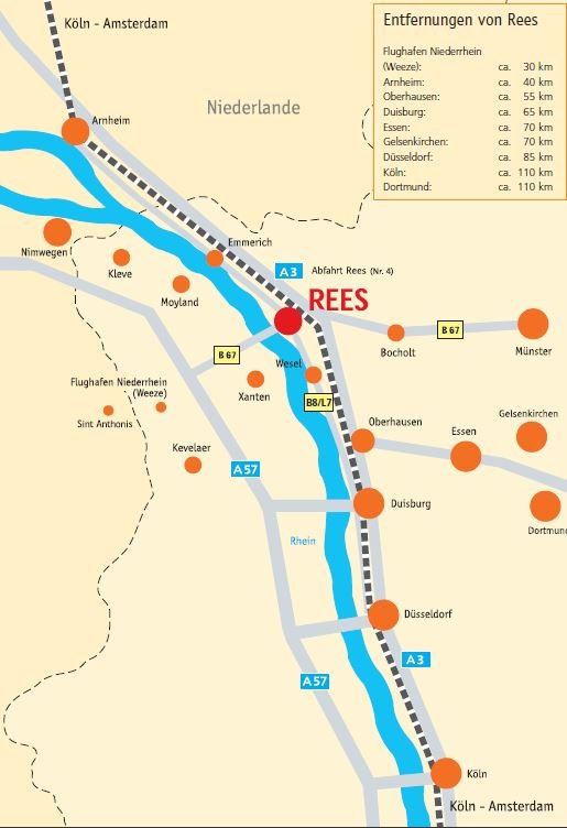 Anreise & Parken | Stadt Rees